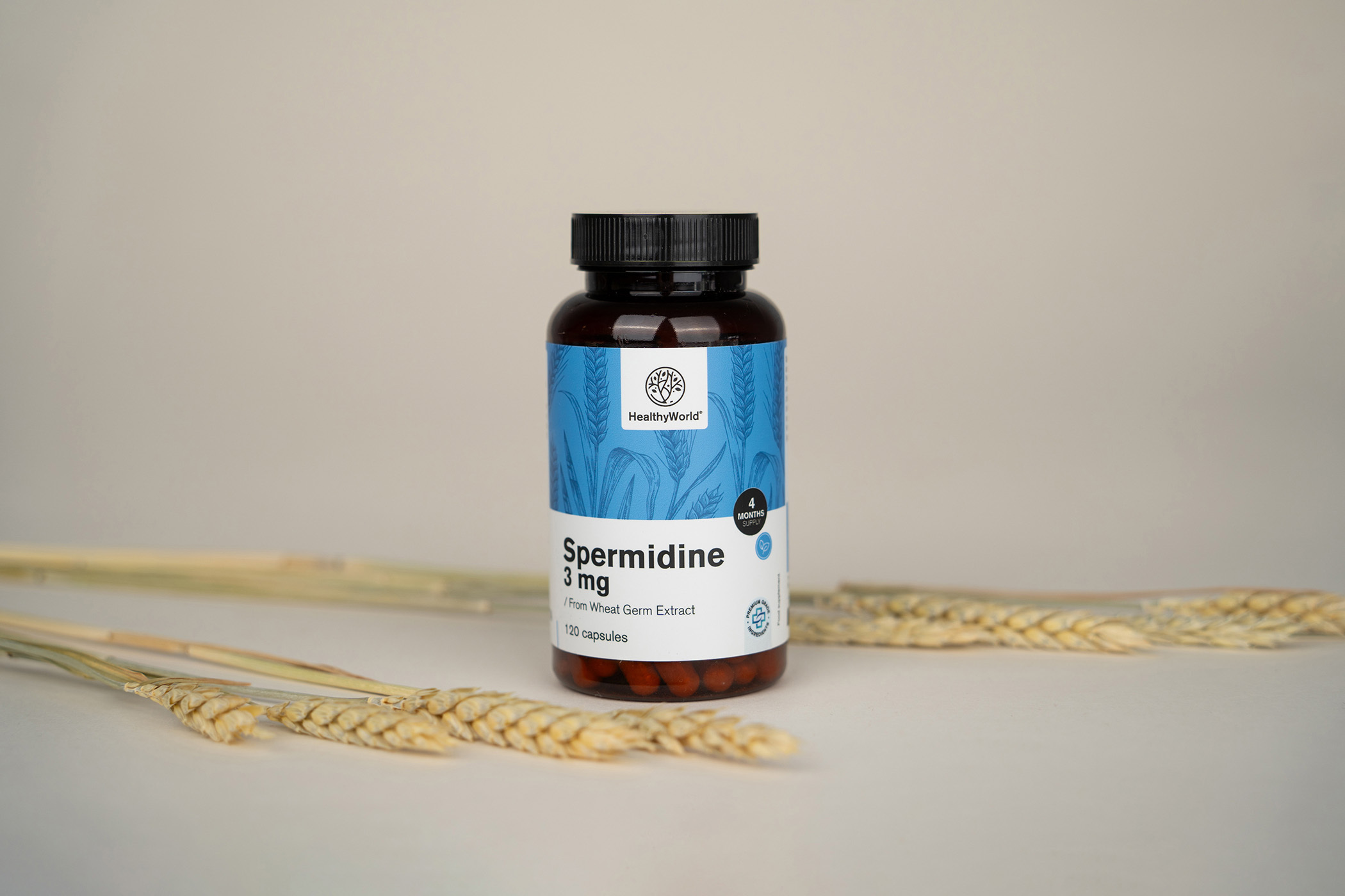 Spermidin 3 mg – iz izvlečka pšeničnih kalčkov, 120 kapsul ...
